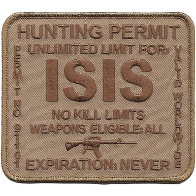 ISIS Hunting Permit Desert Patch | SEAL Patches | Navy Patches ...