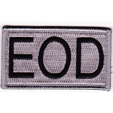 Explosive Ordnance Disposal Tab EOD Silver Patch Hook And Loop ...