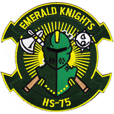 HS-75 Patch Emerald Knights | Helicopter Patches | Navy Patches ...