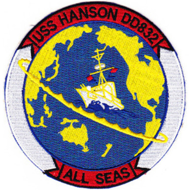 DD-832 USS Hanson Powell Patch | Destroyer Patches | Navy Patches ...