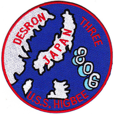 DD-806 USS Higbee DESRON Three Patch - Version A | Destroyer Patches ...