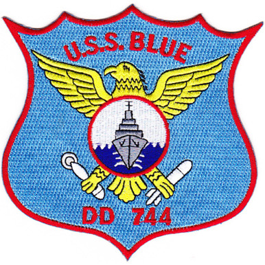 DD-744 USS Blue Ship Patch | Destroyer Patches | Navy Patches | Popular ...