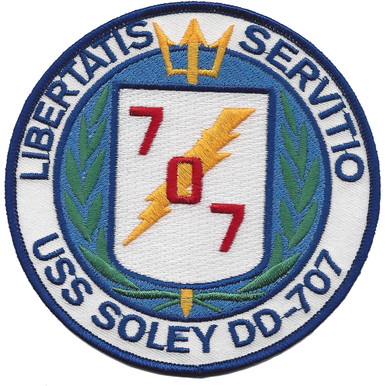 DD-707 USS Soley Patch | Destroyer Patches | Navy Patches | Popular Patch