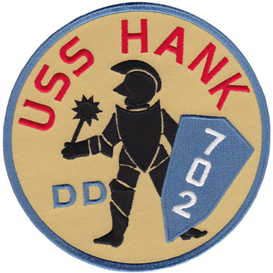 DD-702 USS Hank Patch - Version A | Destroyer Patches | Navy Patches ...