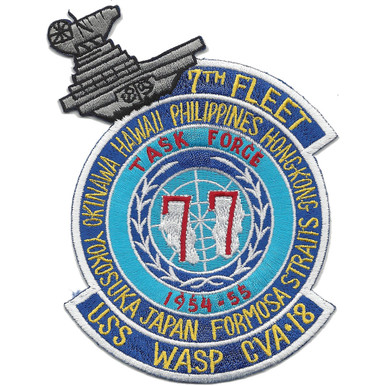 CVA-18 USS Wasp Task Force 77 Patch | Aircraft Carrier Patches | Navy ...