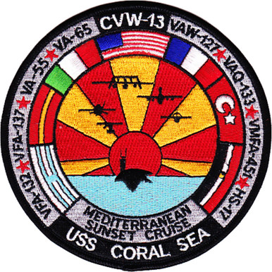 CV-43 USS Coral Sea Patch Mediterranean Sunset Cruise | Aircraft ...