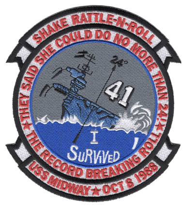 USS Midway (CV-41) Survived 24-Degree Roll Patch