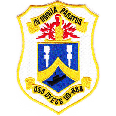 DD-880 USS Dyess Patch In Omnia Paratus | Destroyer Patches | Navy Patches | Popular Patch
