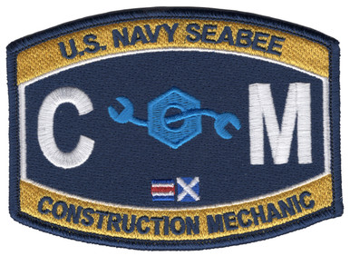 CM Construction Mechanic Rating Patch Seabee | Ratings Patches | Navy Patches | Popular Patch