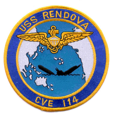 CVE-114 USS Rendova Patch | Aircraft Carrier Patches | Navy Patches ...