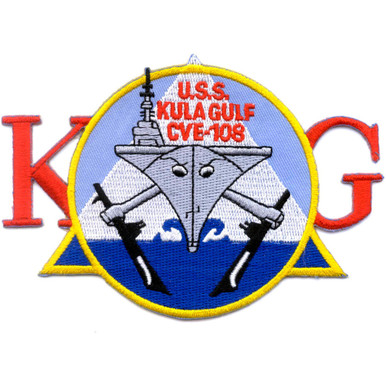CVE-108 USS Kula Gulf Patch | Aircraft Carrier Patches | Navy Patches ...