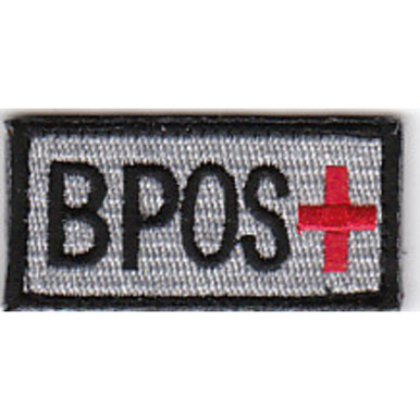 Blood Type B Positive Silver Patch Hook And Loop | Medical Patches ...