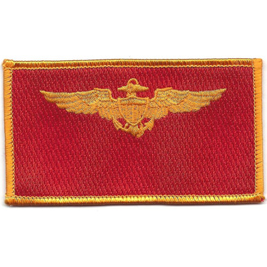 Aviaition Pilot Wings Gold Field Red Patch | Squadron Patches | Navy ...