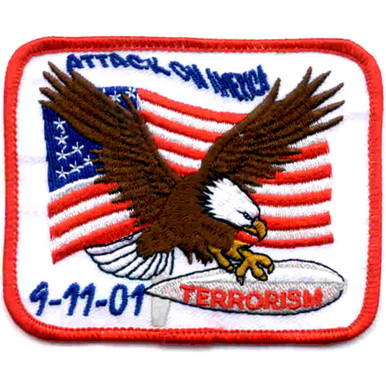 Attack On America 9-11-01 Terrorism Flag Patch | Specialty Patches ...