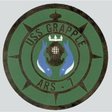 ARS-7 USS Grapple Diver-Class Rescue And Salvage Ship Patch | Auxilary ...