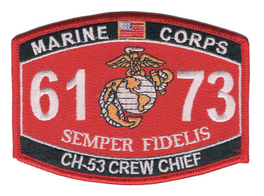 6173 CH-53 Crew Chief MOS Patch | MOS Patches | Marine Patches ...