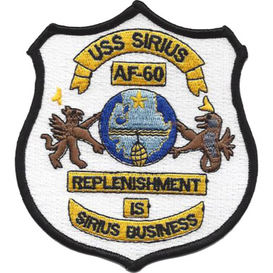 AF-60 USS Sirius Patch | Auxiliary Ship Patches | Navy Patches ...