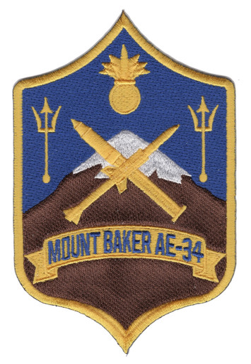 AE-34 USS Mount Baker Patch | Auxiliary Ship Patches | Navy Patches ...
