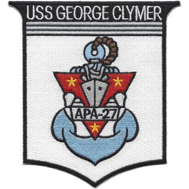 APA-27 USS George Clymer Patch | Auxiliary Ship Patches | Navy Patches ...