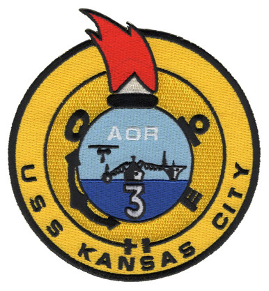 AOR-3 USS Kansas Patch | Auxiliary Ship Patches | Navy Patches ...