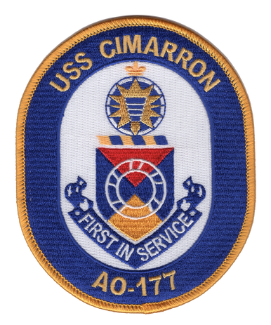 AO-177 USS Cimarron Fleet Oiler Patch | Auxilary Ship Patches | Navy ...