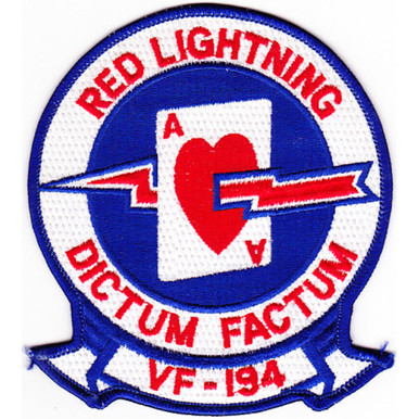 VF-194 Patch Red Lighting - Version A | Squadron Patches | Navy Patches ...