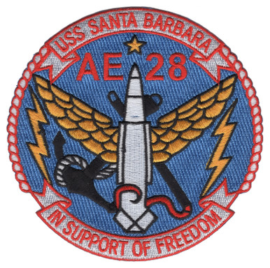 USS Santa Barbara AE-28 Patch | Auxiliary Ship Patches | Navy Patches ...