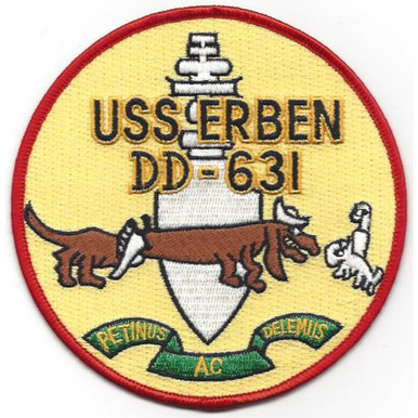 USS Erben DD-631 Destroyer Ship Patch | Destroyer Patches | Navy ...