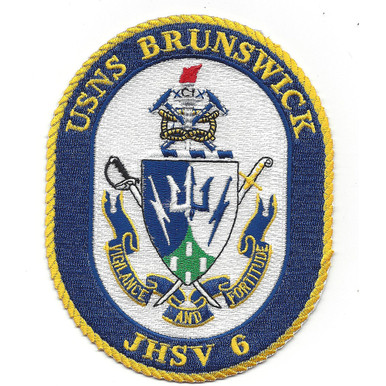 USS Brunswick JHSV-6 Patch | Amphibious Ship Patches | Navy Patches ...