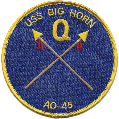 USS Big Horn AO-45 Oil Tanker Ship Patch | Auxiliary Ship Patches ...
