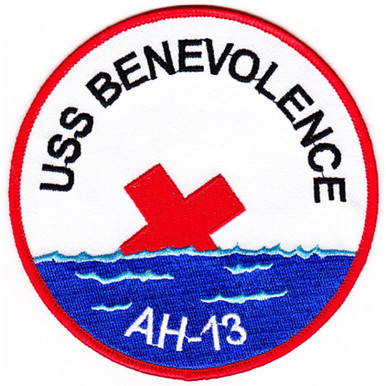 USS Benevolence AH-13 Hospital Ship Patch | Auxiliary Ship Patches ...