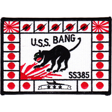 USS Bang SS-385 Diesel Electric Submarine Battle Flag Patch | Submarine ...