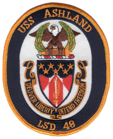 USS Ashland LSD-48 Dock Landing Ship Patch | Amphibious Ship Patches ...