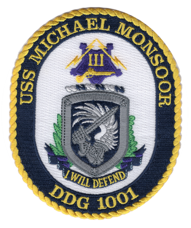 USS Michael Monsoor DDG 1001 Guided Missile Destroyer Ship Patch ...