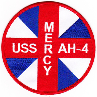 USS Mercy AH-4 Hospital Ship Patch | Auxiliary Ship Patches | Navy ...