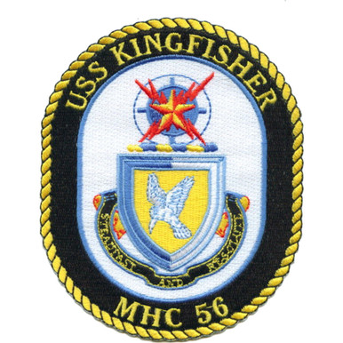 USS Kingfisher MHC-56 Coastal Mine Hunters Ship Patch | Ship Patches ...