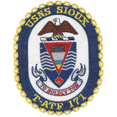 T-ATF-171 USNS Sioux Patch | Auxiliary Ship Patches | Navy Patches ...