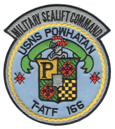 T-ATF 166 USNS Powhatan Patch | Auxiliary Ship Patches | Navy Patches ...