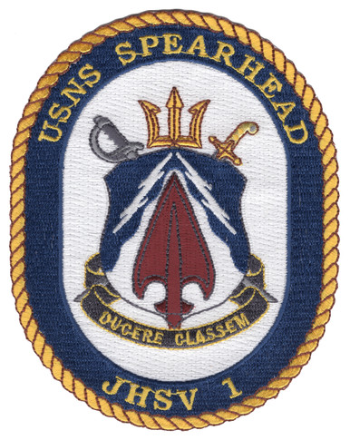 USNS Spearhead JHSV-1 Joint High Speed Vessel Patch | Ship Patches ...