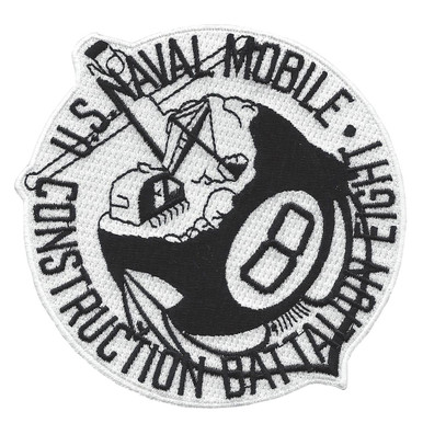 U.S. NMCB 8 Black And White Patch | Seabee Patches | Navy Patches ...