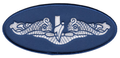 US Navy Enlisted Submarine Qualification Insignia Large Dolphins Patch ...