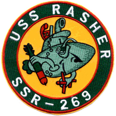 SSR-269 USS Rasher Patch - Version B | Submarine Patches | Navy Patches ...