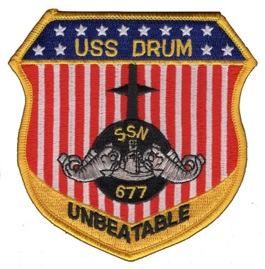 SSN-671 USS Drum Patch | Submarine Patches | Navy Patches | Popular Patch