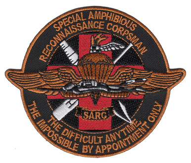 Special Amphibious Reconnaissance Corpsman Patch SARC | Specialty ...