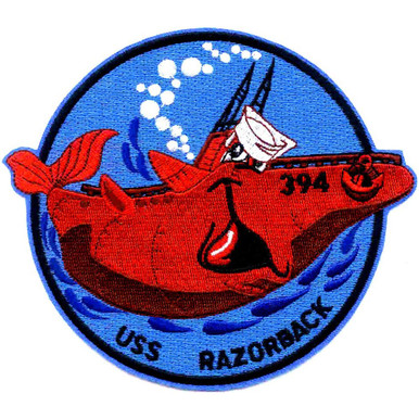 SS-394 USS Razorback Red Whale Small Patch | Submarine Patches | Navy ...