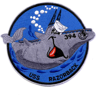 SS-394 USS Razorback Grey Whale Small Patch | Submarine Patches | Navy ...