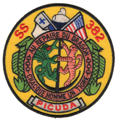 SS-382 USS Picuda Patch - Version A | Submarine Patches | Navy Patches ...