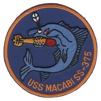 SS-375 USS Macabi Patch - Large | Submarine Patches | Navy Patches ...