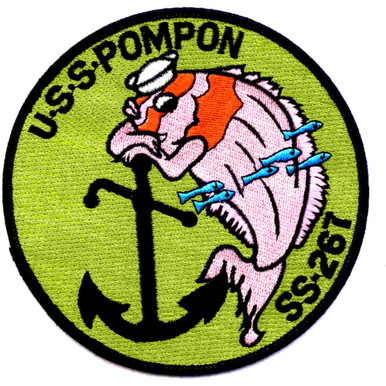SS-267 USS Pompon Patch - Large | Submarine Patches | Navy Patches ...