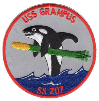 SS-207 USS Grampus Patch | Submarine Patches | Navy Patches | Popular Patch